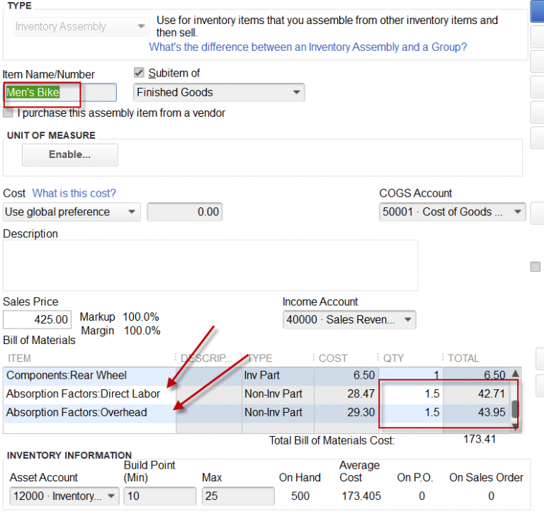 Improve QuickBooks Inventory Accuracy Add Labor and Overhead